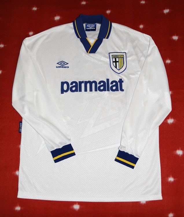 Parma Home football shirt 1993 - 1995. Sponsored by Parmalat