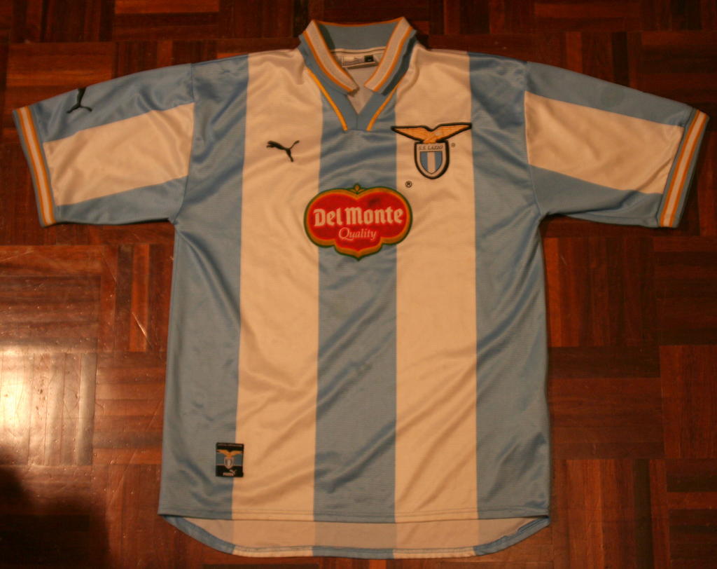 Lazio Home maglia di calcio 1999 - 2000. Sponsored by Del Monte
