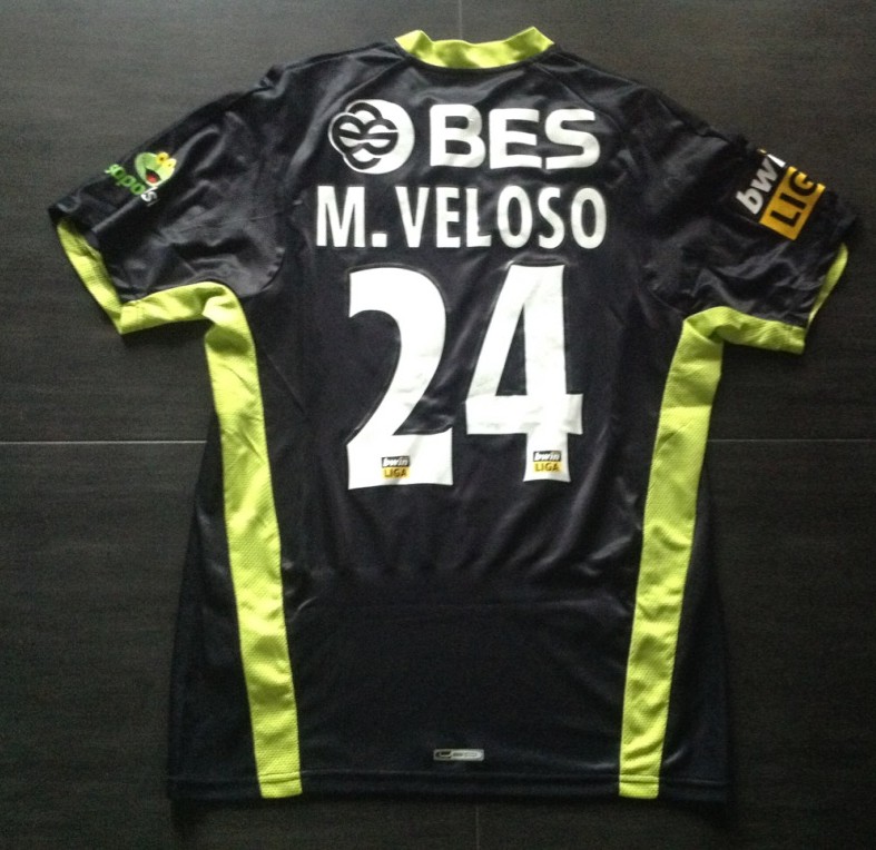 Sporting Club Visitante Camiseta de Fútbol 2007 - 2008. Sponsored by TMN