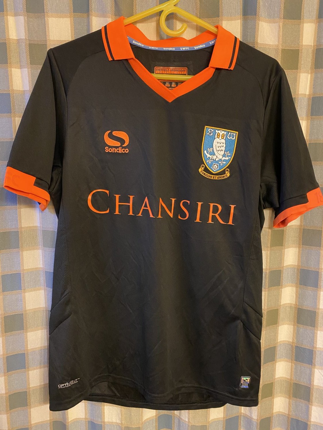 Sheffield Wednesday Away football shirt 2017 - 2018. Sponsored by Chansiri