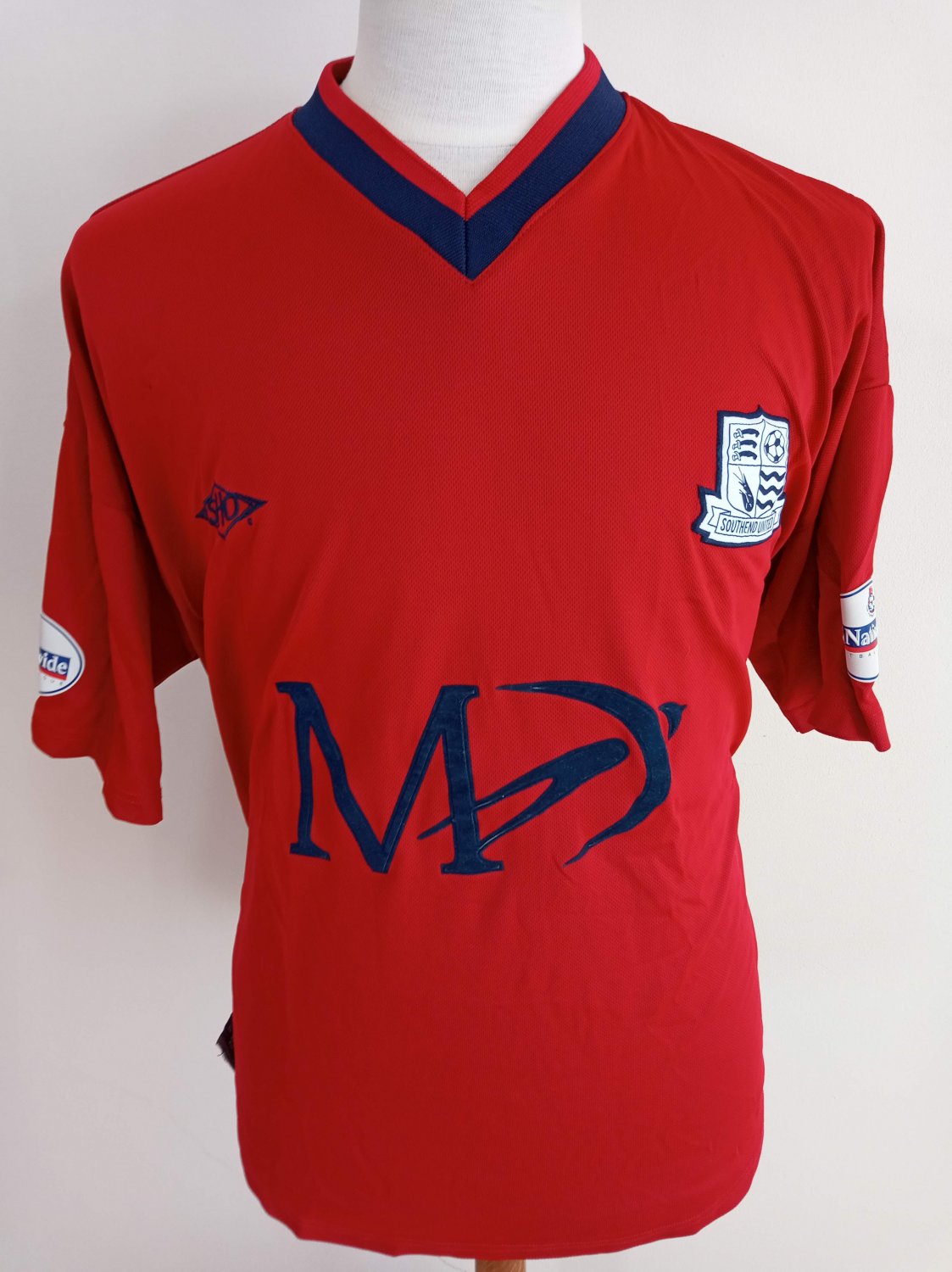 Southend United Away football shirt 2002 - 2003. Sponsored by MD