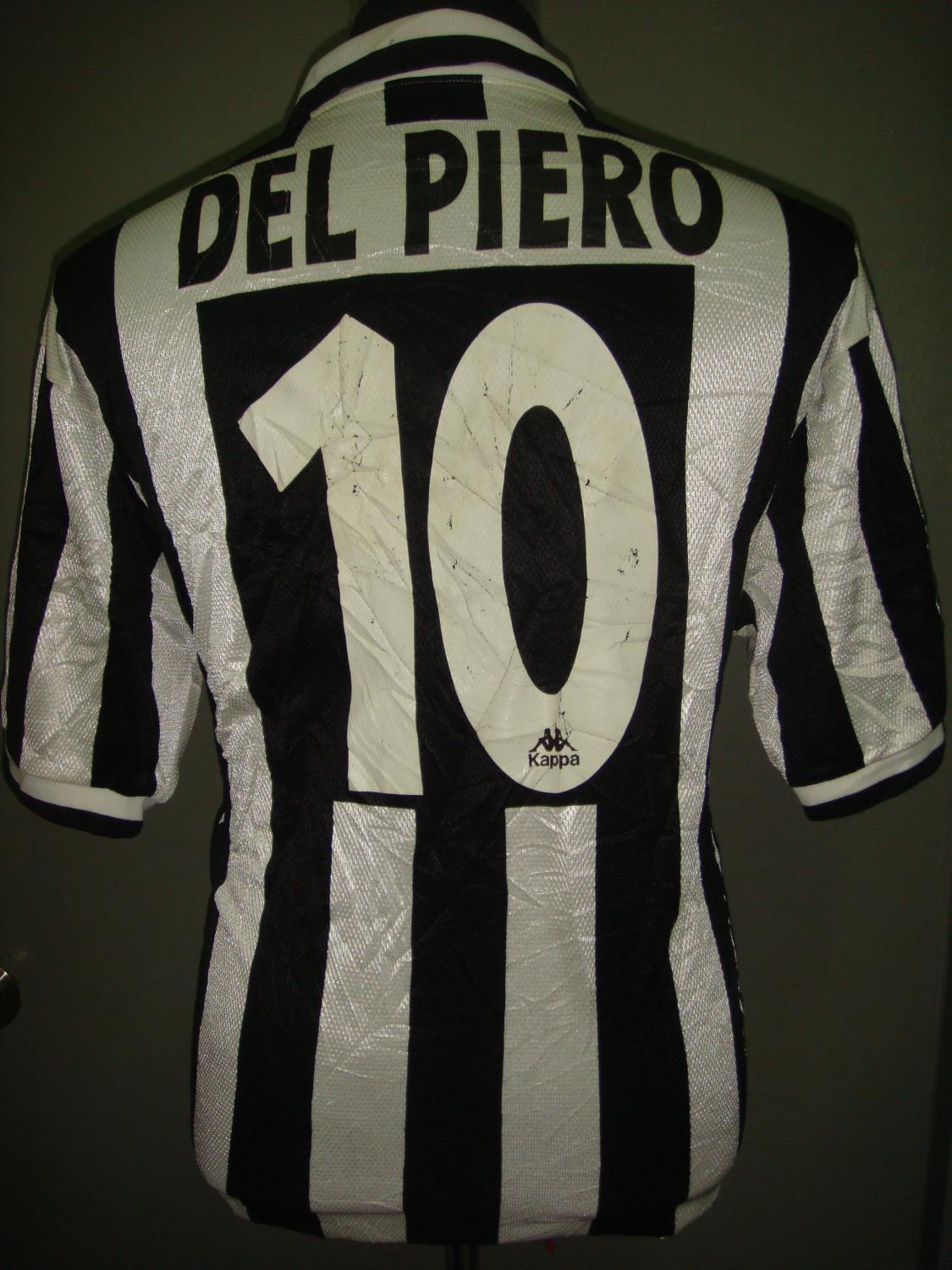 Juventus Home maglia di calcio 1996 - 1997. Sponsored by Sony