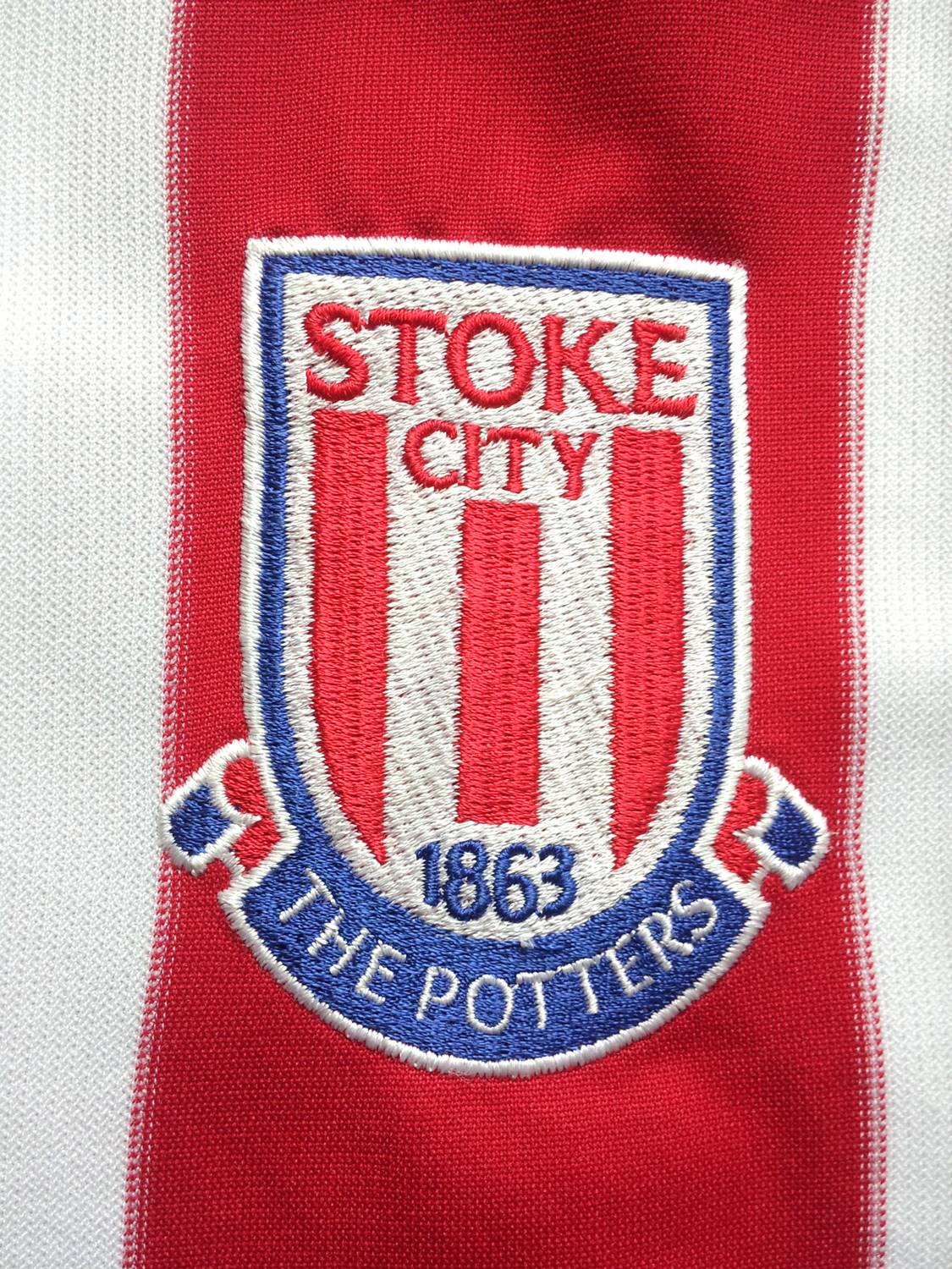 Stoke City Home football shirt 2003 - 2004. Sponsored by Britannia