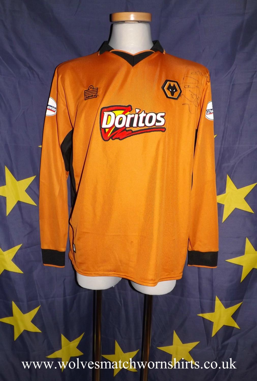 Wolverhampton Wanderers Home football shirt 2002 - 2004. Sponsored by ...