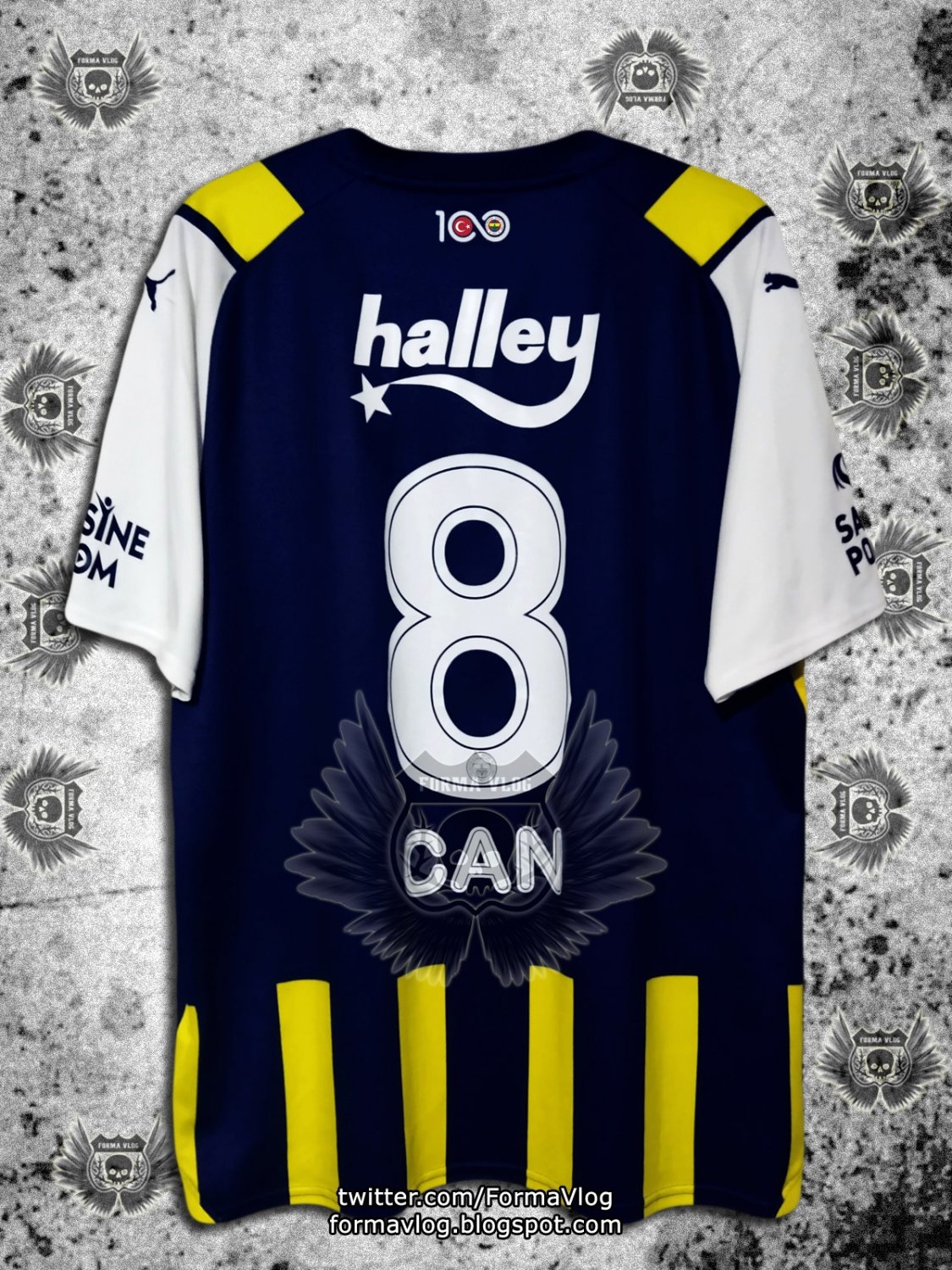 Fenerbahce Home football shirt 2023 - 2024. Sponsored by Otokoc