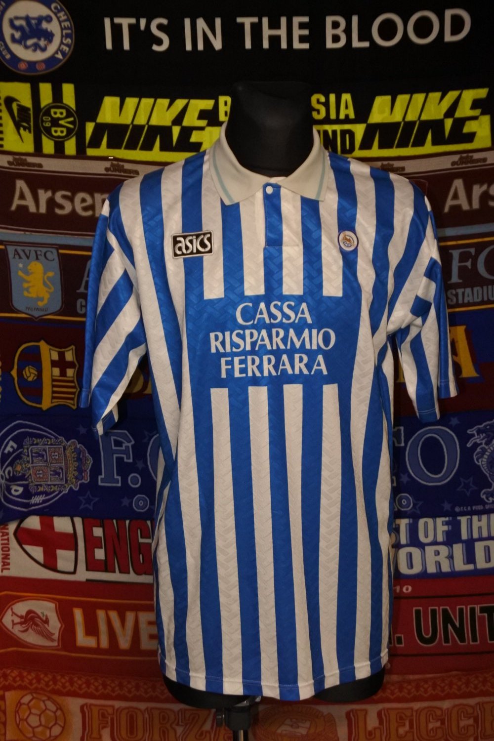SPAL 1907 Home football shirt 1992 - 1993. Sponsored by Cassa Di ...
