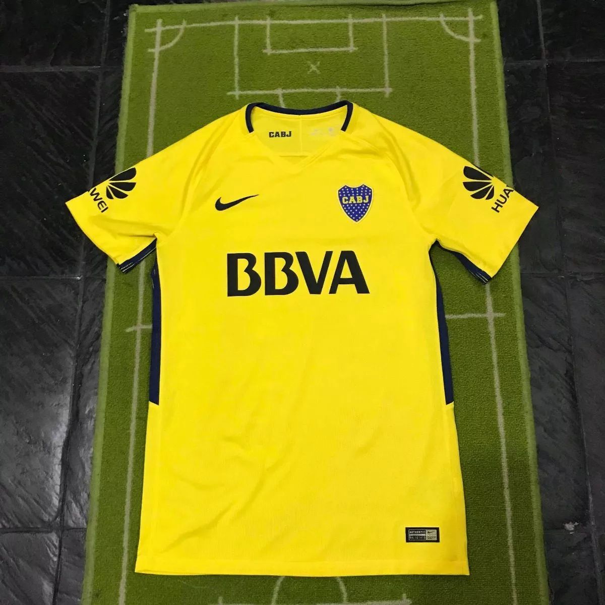 Boca Juniors Visitante Camiseta de Fútbol 2017 - 2018. Sponsored by BBVA