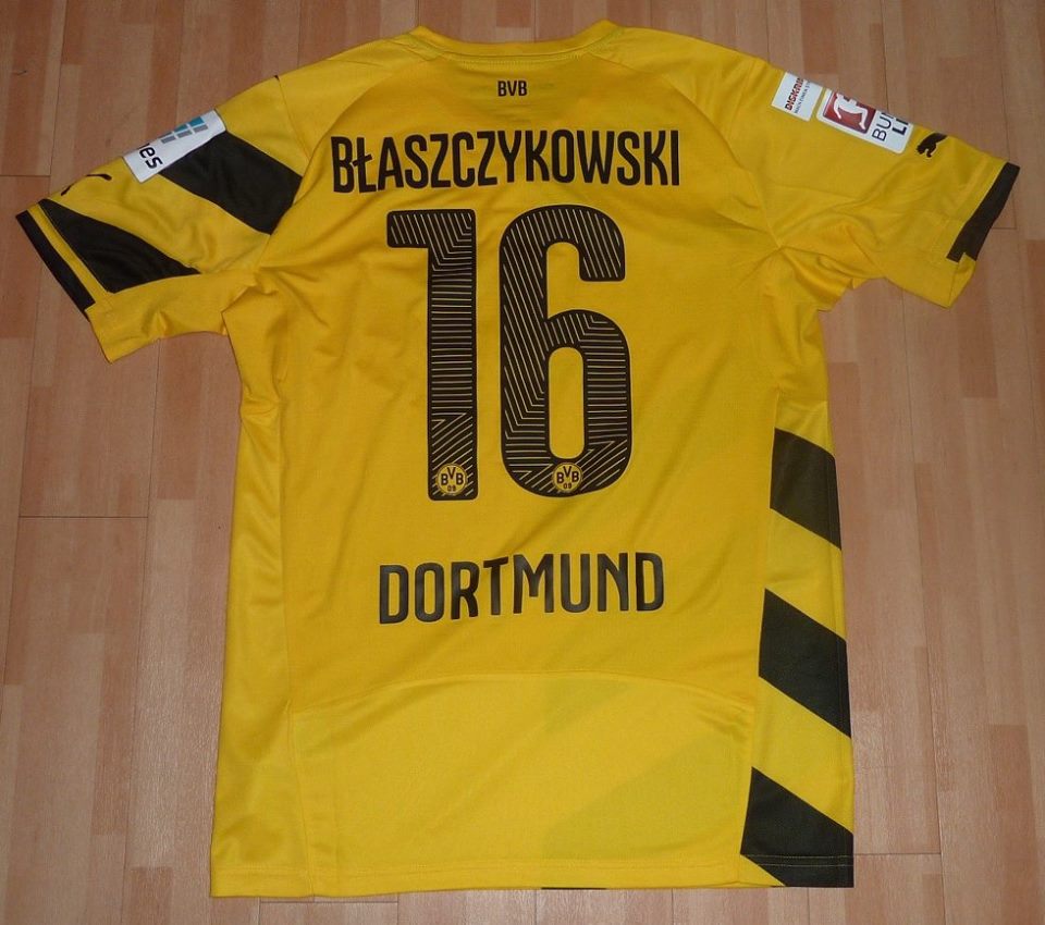 Borussia Dortmund Home football shirt 2014 - 2015. Sponsored by Evonik