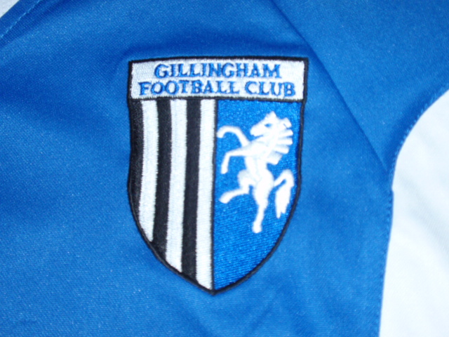 Gillingham Home football shirt 2007 - 2009. Sponsored by krbs.com