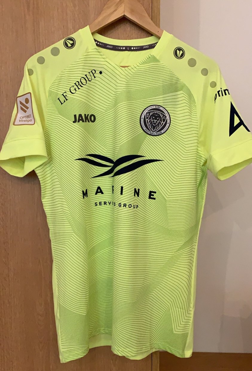 Riga FC Away football shirt 2020 - 2021. Sponsored by Marine Services Group