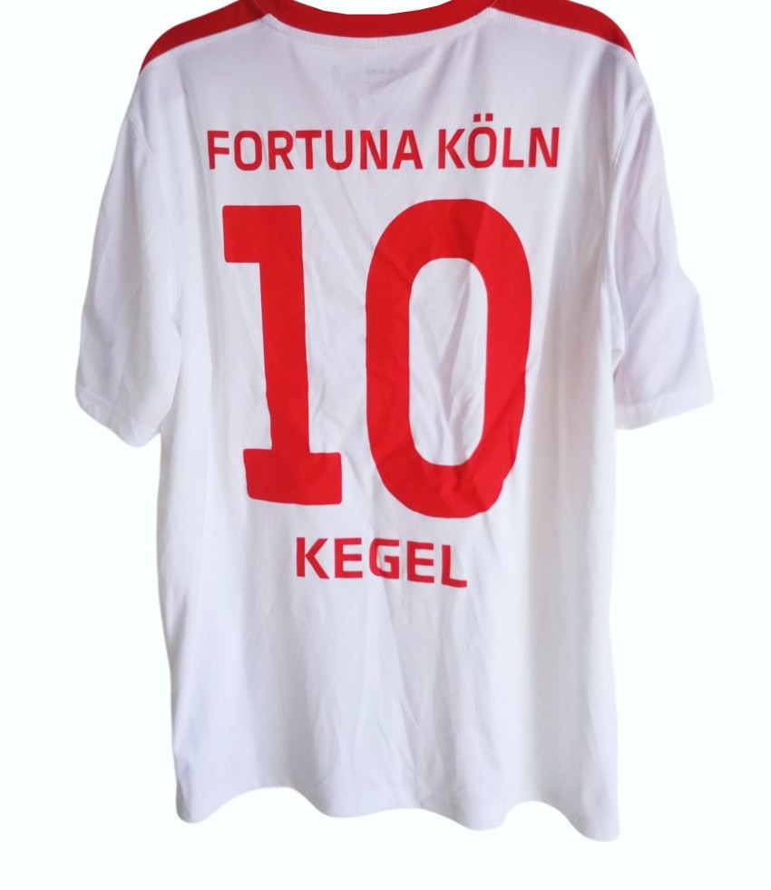 Fortuna Koln Home football shirt 2017 - 2018. Sponsored by HIT