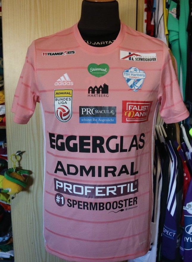 TSV Hartberg Weg Fußball-Trikots 2021 - 2022. Sponsored by Egger Glas