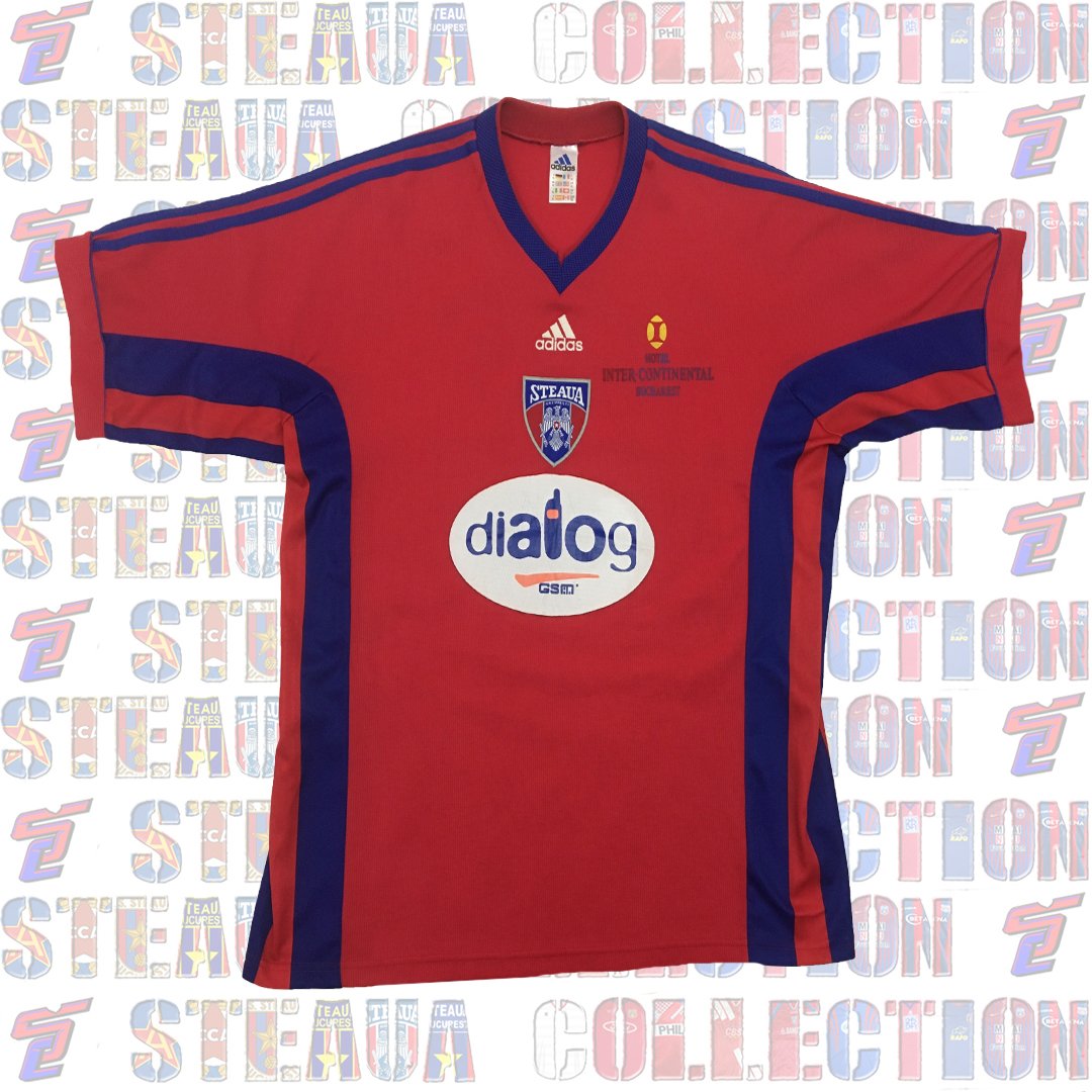 CSA Steaua București Home football shirt 1998 - 1999. Sponsored by Dialog