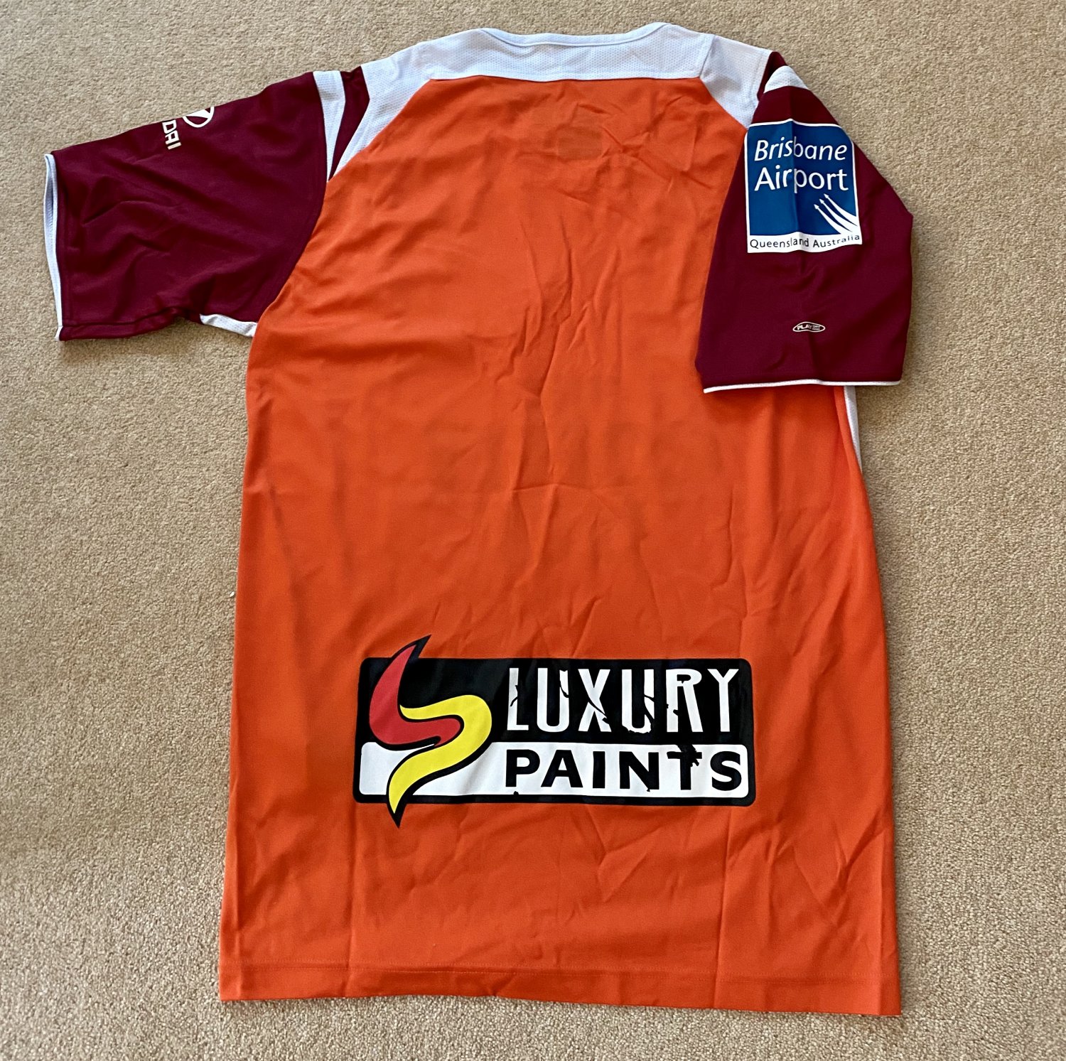 Brisbane Roar Home football shirt 2007 - 2008. Sponsored by The Coffee Club