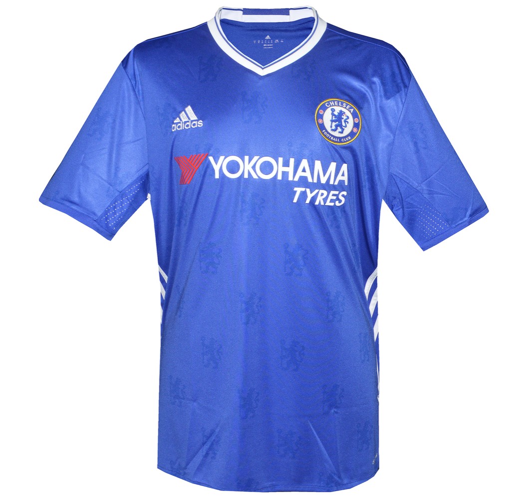 Chelsea Home football shirt 2016 - 2017. Sponsored by Yokohama Tyres