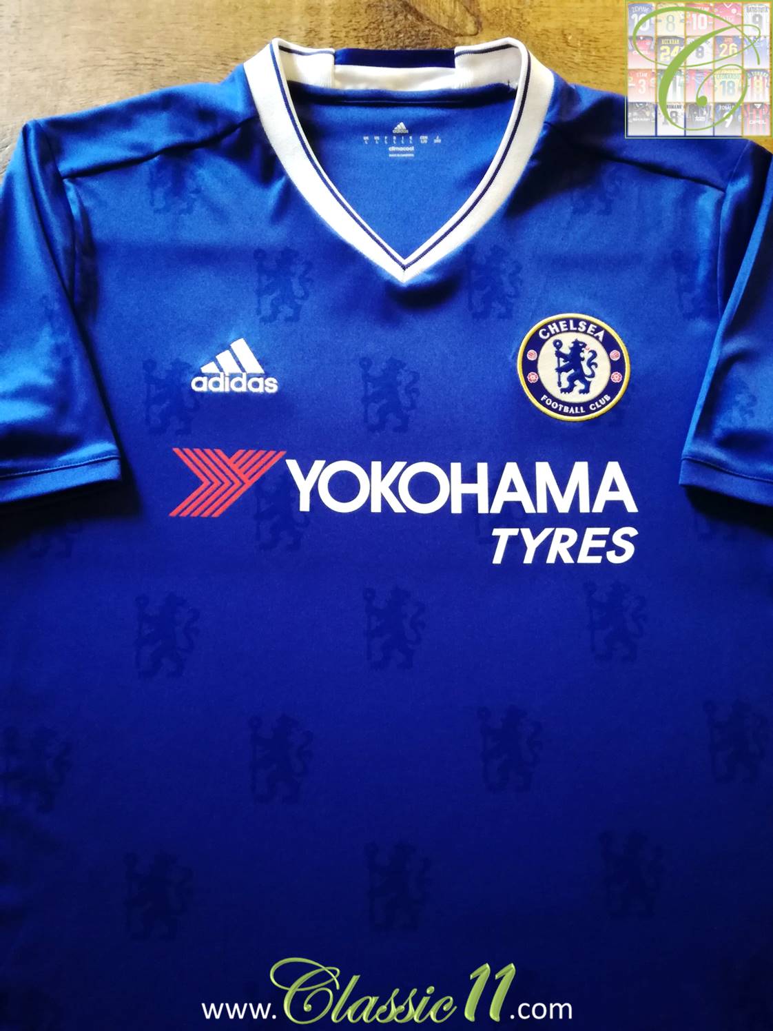 Chelsea Home football shirt 2016 - 2017. Sponsored by Yokohama Tyres