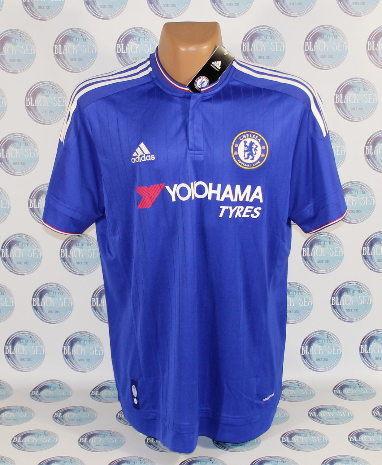 Chelsea Home football shirt 2015 - 2016. Sponsored by Yokohama Tyres