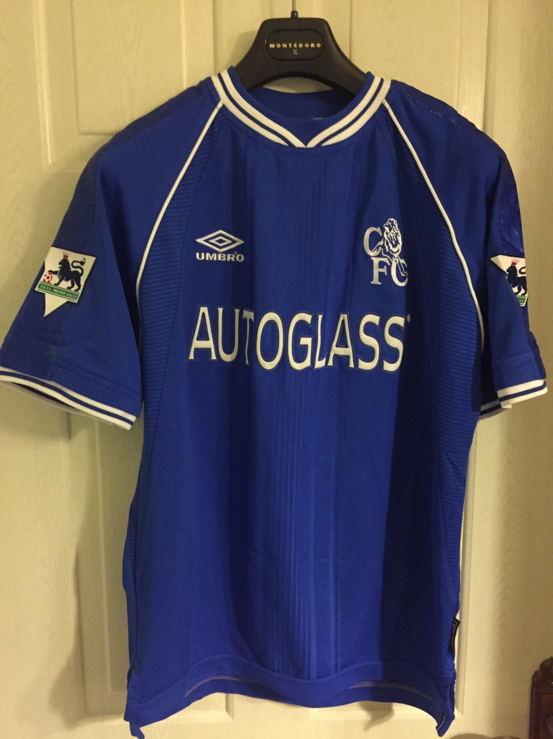 Chelsea Home football shirt 1999 - 2000. Sponsored by Autoglass