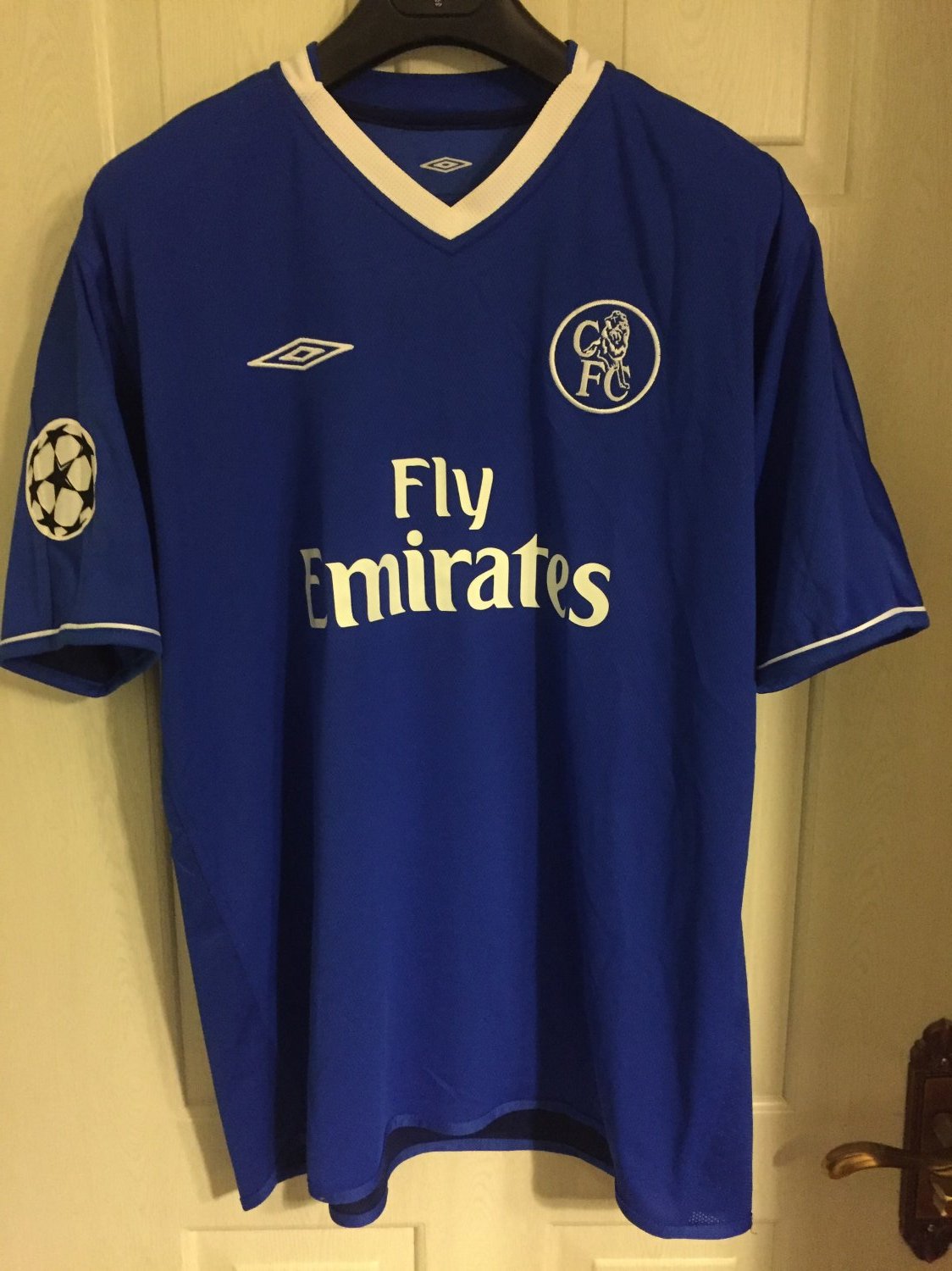 Chelsea Home football shirt 2003 - 2005. Sponsored by Emirates