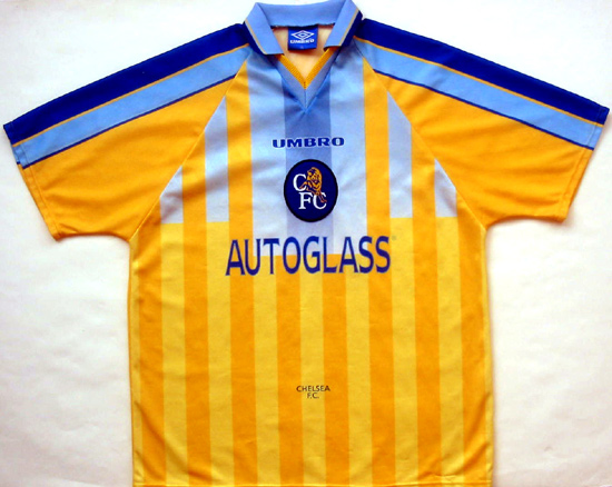 Chelsea Away football shirt 1997 - 1998. Sponsored by Autoglass
