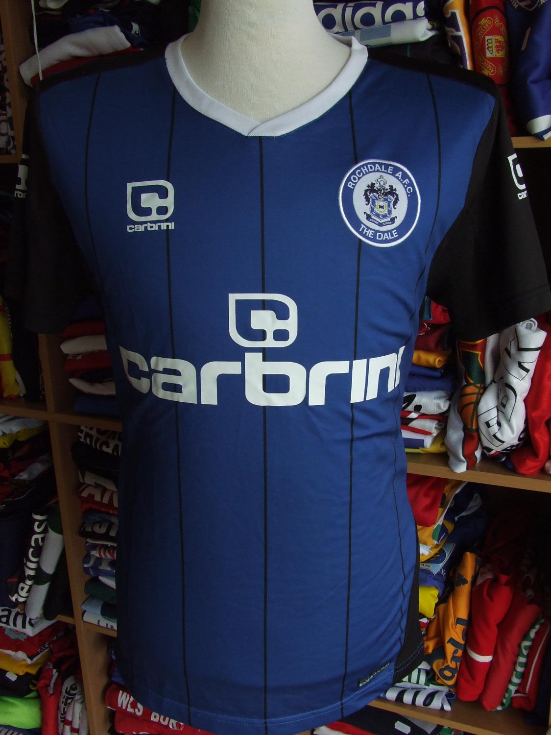 Rochdale Home football shirt 2010 - 2011. Sponsored by Carbrini Sportswear