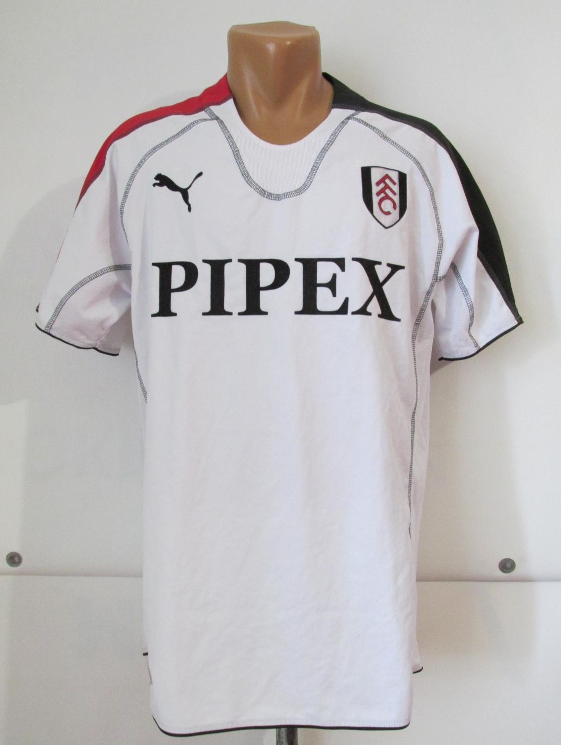 Fulham Home football shirt 2005 - 2006. Sponsored by Pipex
