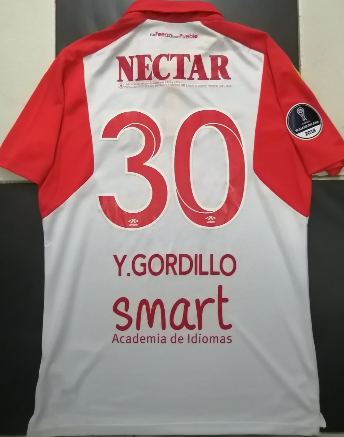 Independiente Santa Fe Away football shirt 2018. Sponsored by Huawei